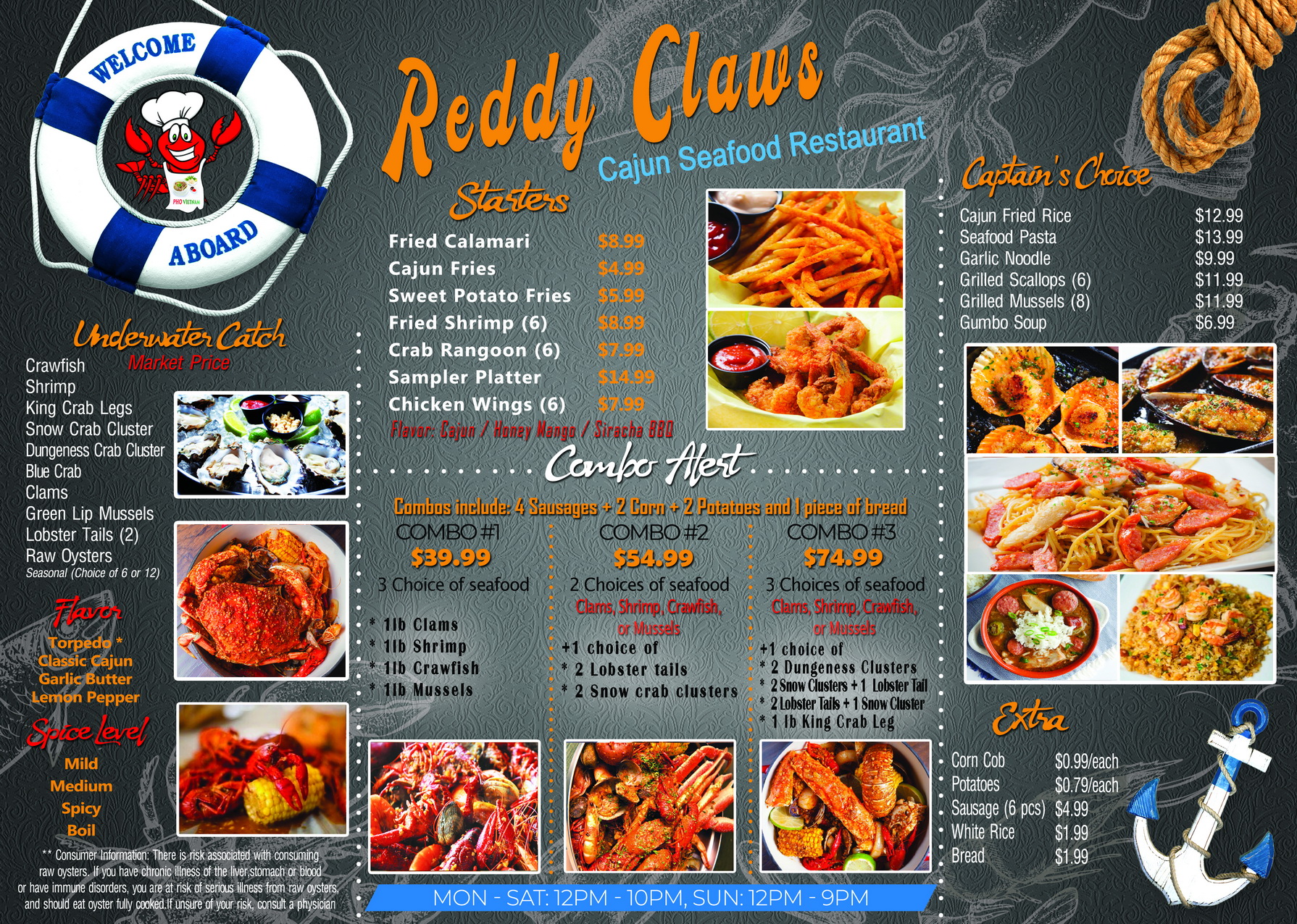 Menu - Reddy Claws